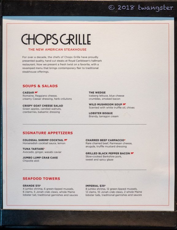 Talk to me about Chef's Table and 150 Central Park - Royal Caribbean ...