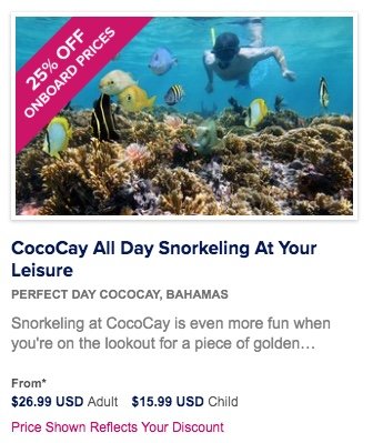 Snorkeling on Coco Cay - Shore Excursions - Royal Caribbean Blog