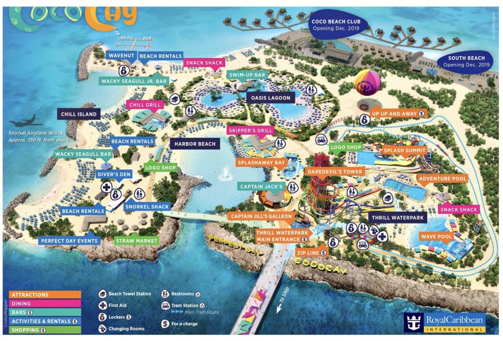 CocoCay daybeds - Shore Excursions - Royal Caribbean Blog