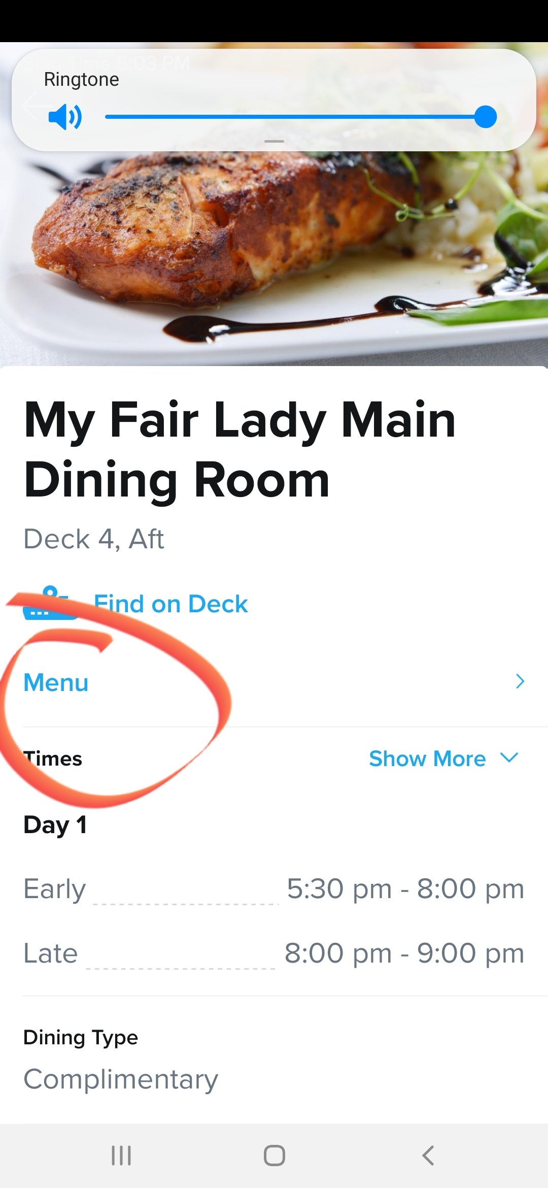 Current MDR Menu? - Royal Caribbean Dining - Royal Caribbean Blog