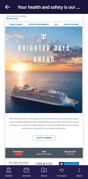 Just got this email... - Royal Caribbean Discussion - Royal Caribbean Blog