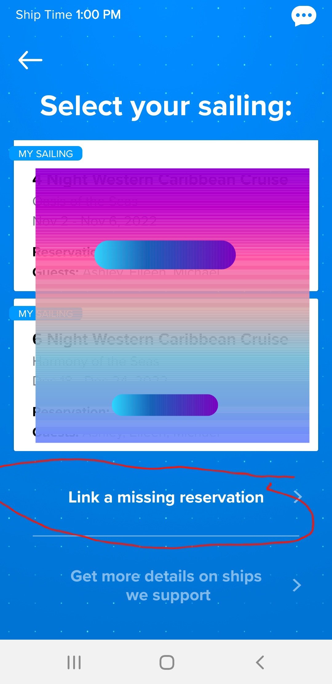 Royal App Missing Next Cruise - Royal Caribbean Discussion - Royal ...