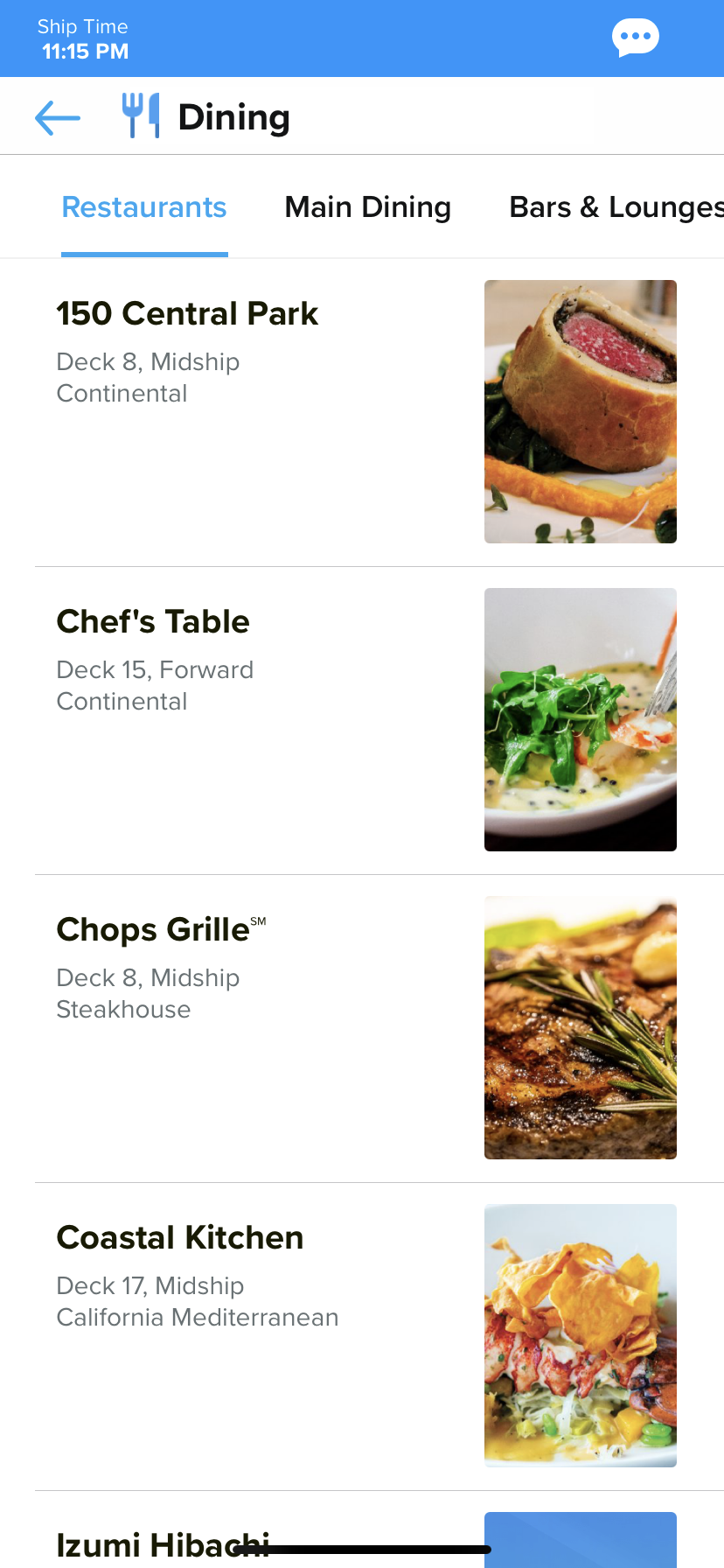 MDR menu/schedule - Royal Caribbean Dining - Royal Caribbean Blog