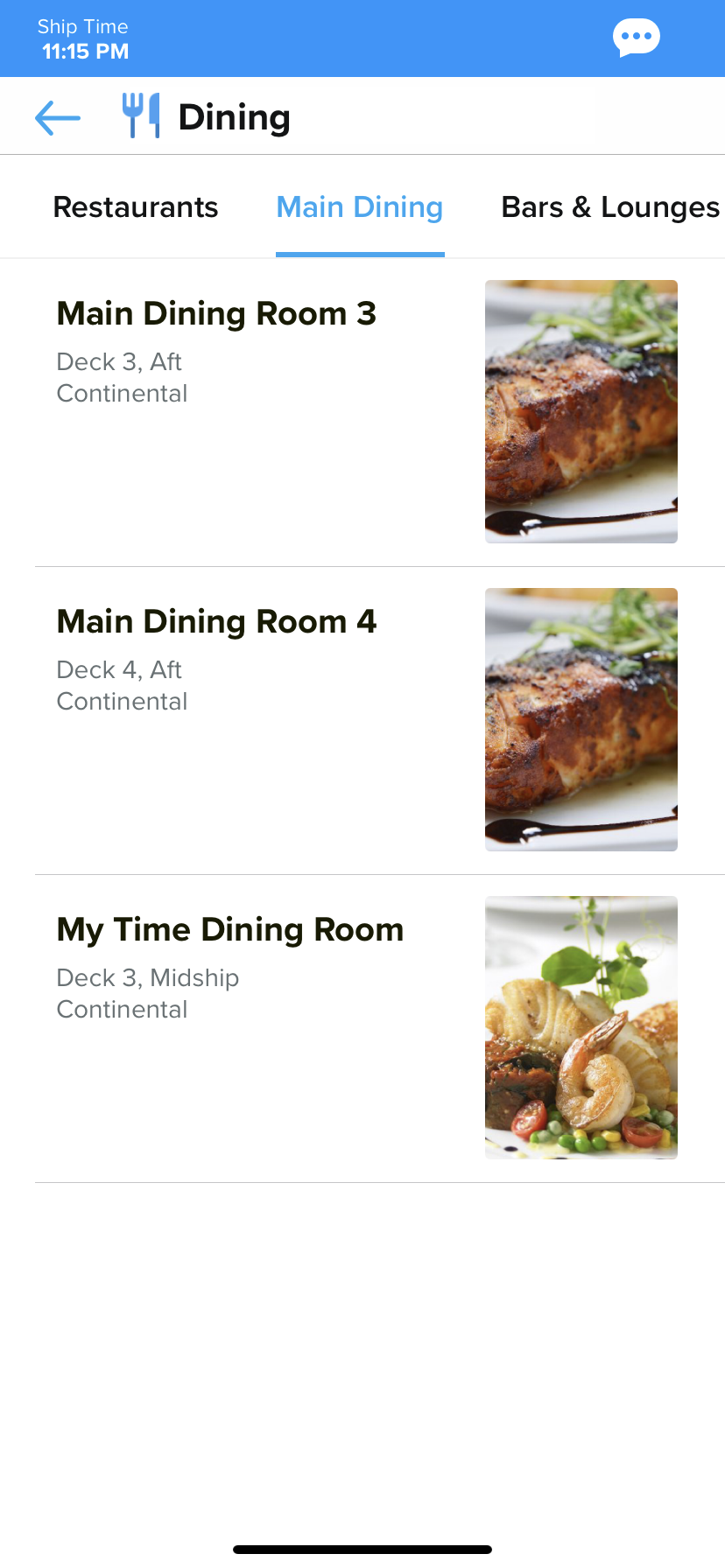 MDR menu/schedule - Royal Caribbean Dining - Royal Caribbean Blog