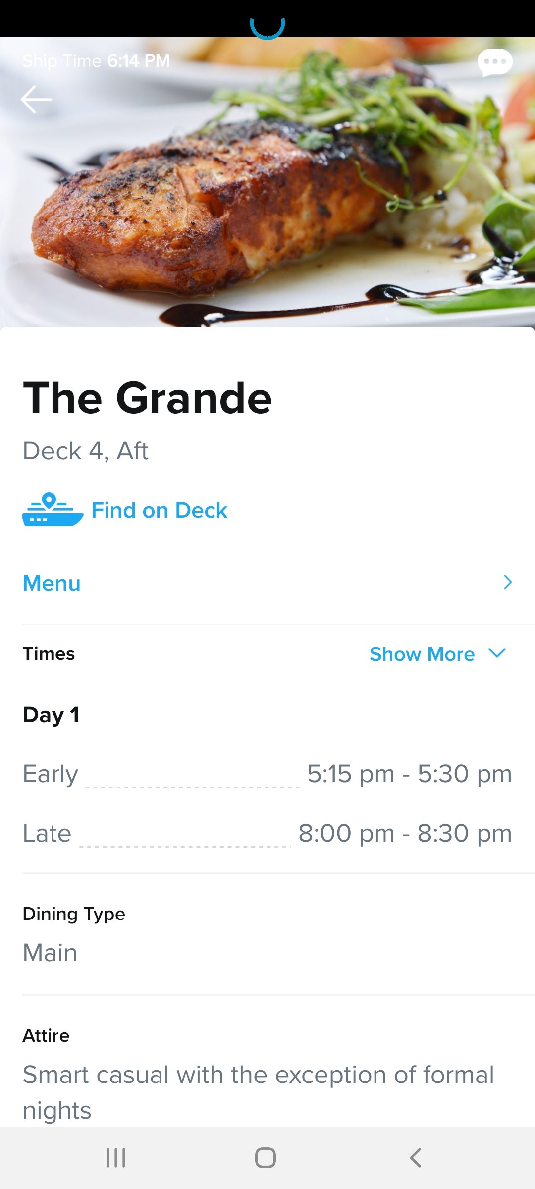 MDR menu/schedule - Royal Caribbean Dining - Royal Caribbean Blog
