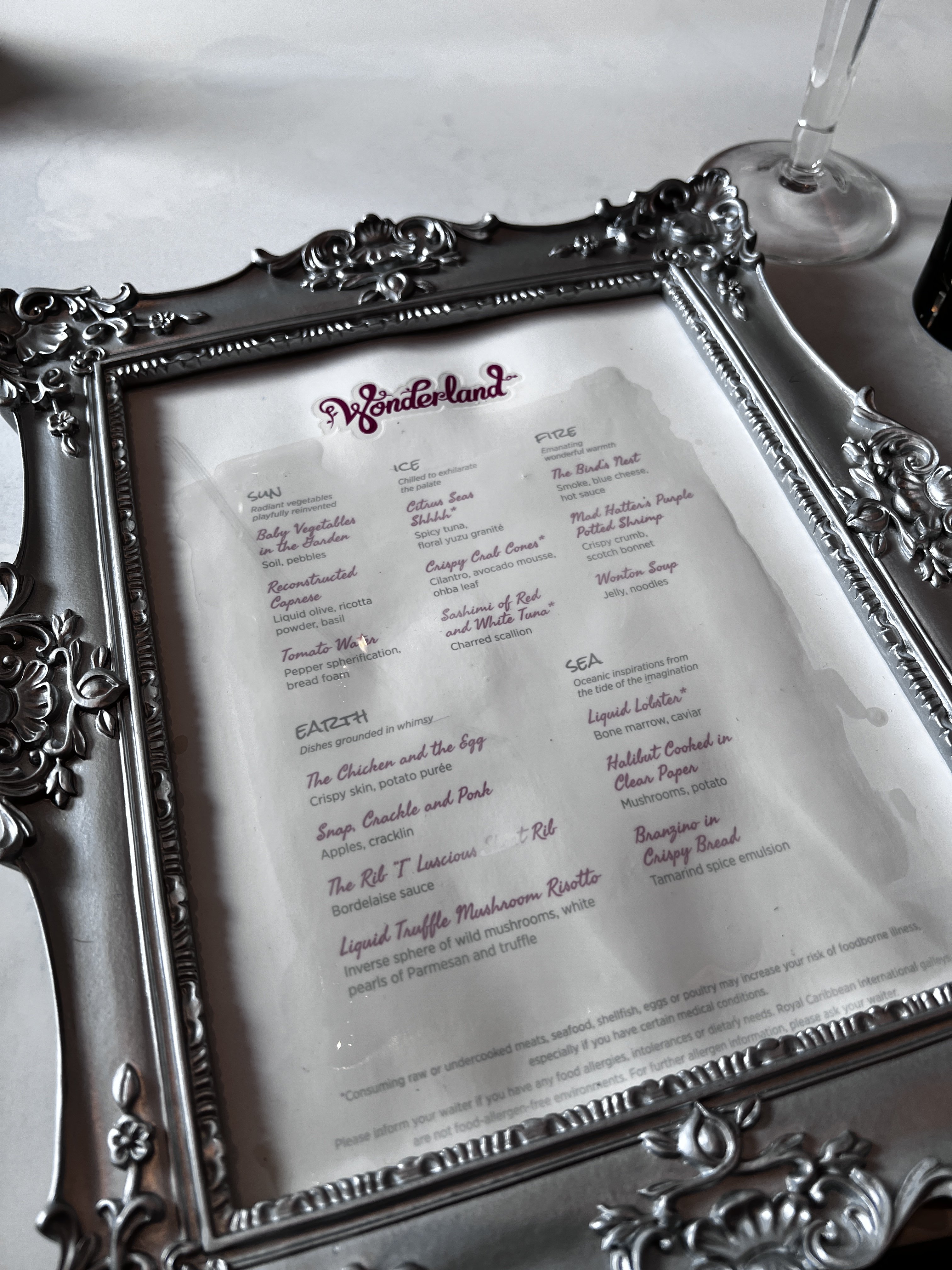 Royal Caribbean Alice In Wonderland Restaurant Menu at Stephen Levy blog