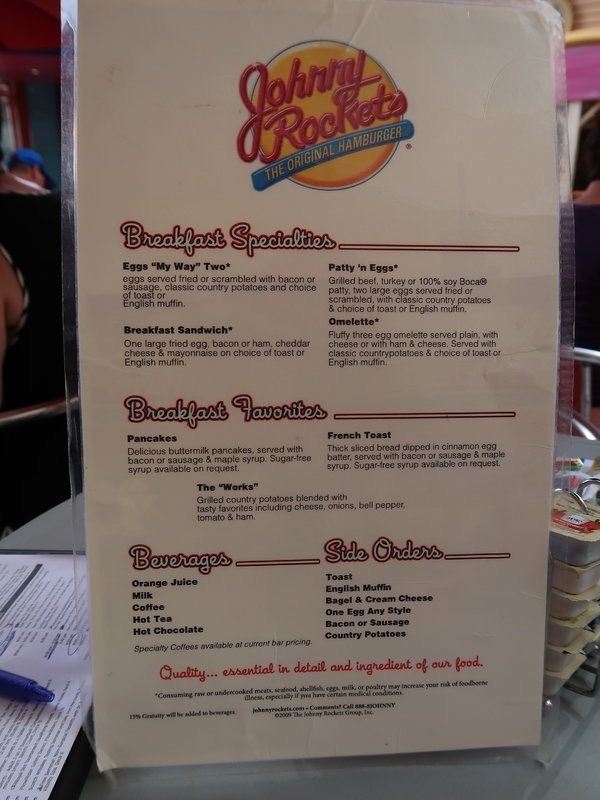 Johnny Rocket breakfast on Harmony - Royal Caribbean Dining - Royal ...