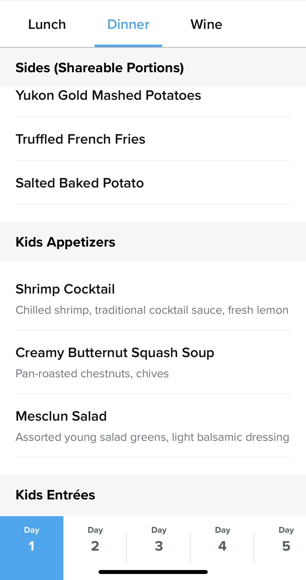 Dining menu - Royal Caribbean Dining - Royal Caribbean Blog