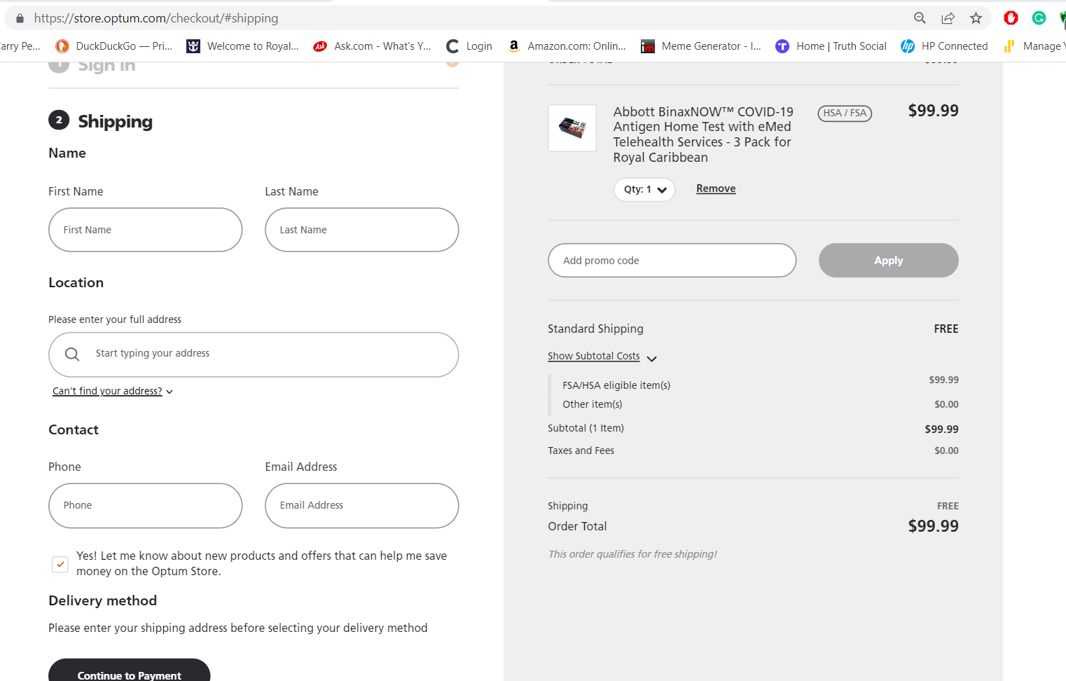 Emed 6 pack covid test kit - Royal Caribbean Discussion - Royal ...