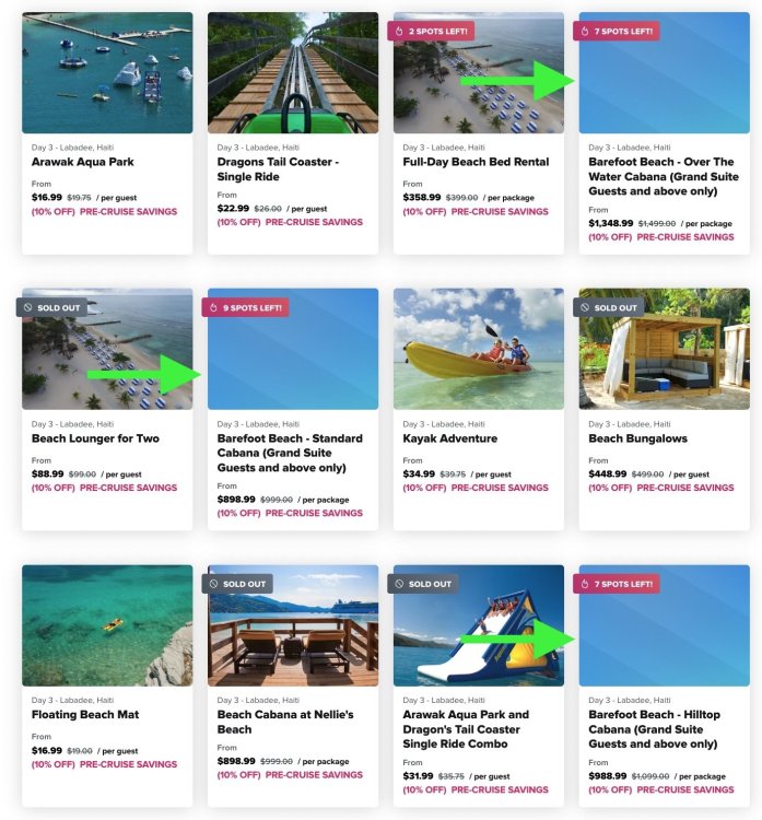 Barefoot Beach (Labadee) Cabanas are Now Available for Rent Prior to ...