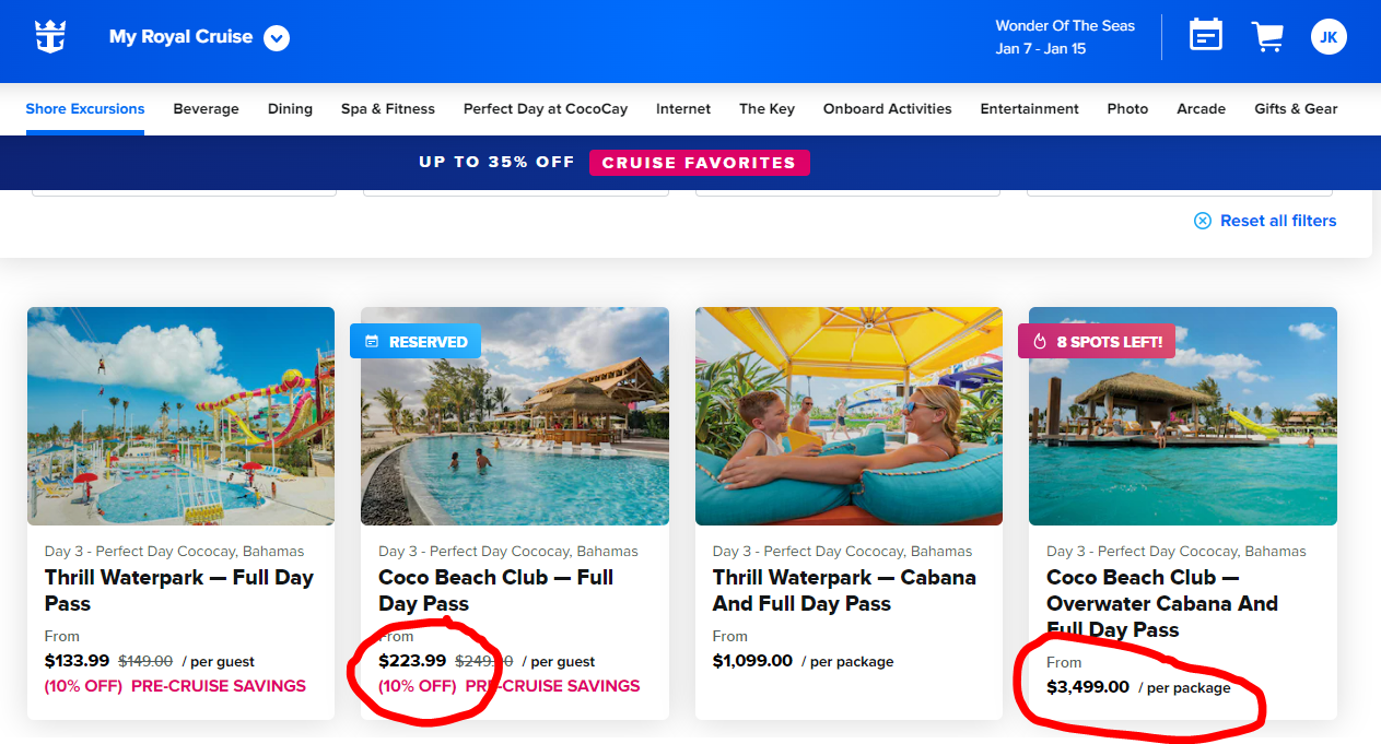 Do excursion discounts change closer to sailing? - Shore Excursions ...