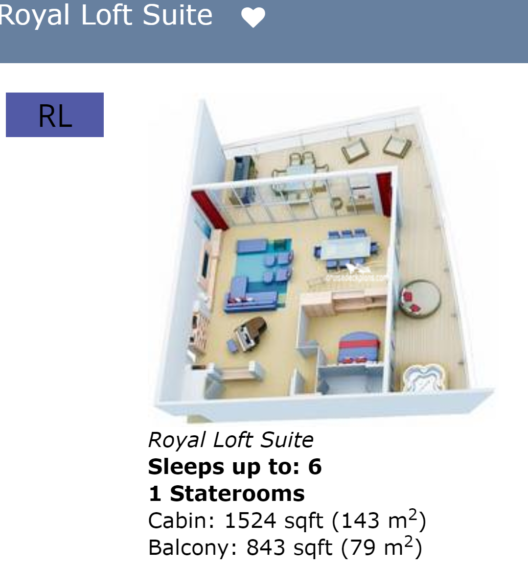Allure Of The Seas Crown Loft Suite Floor Plan | Floor Roma