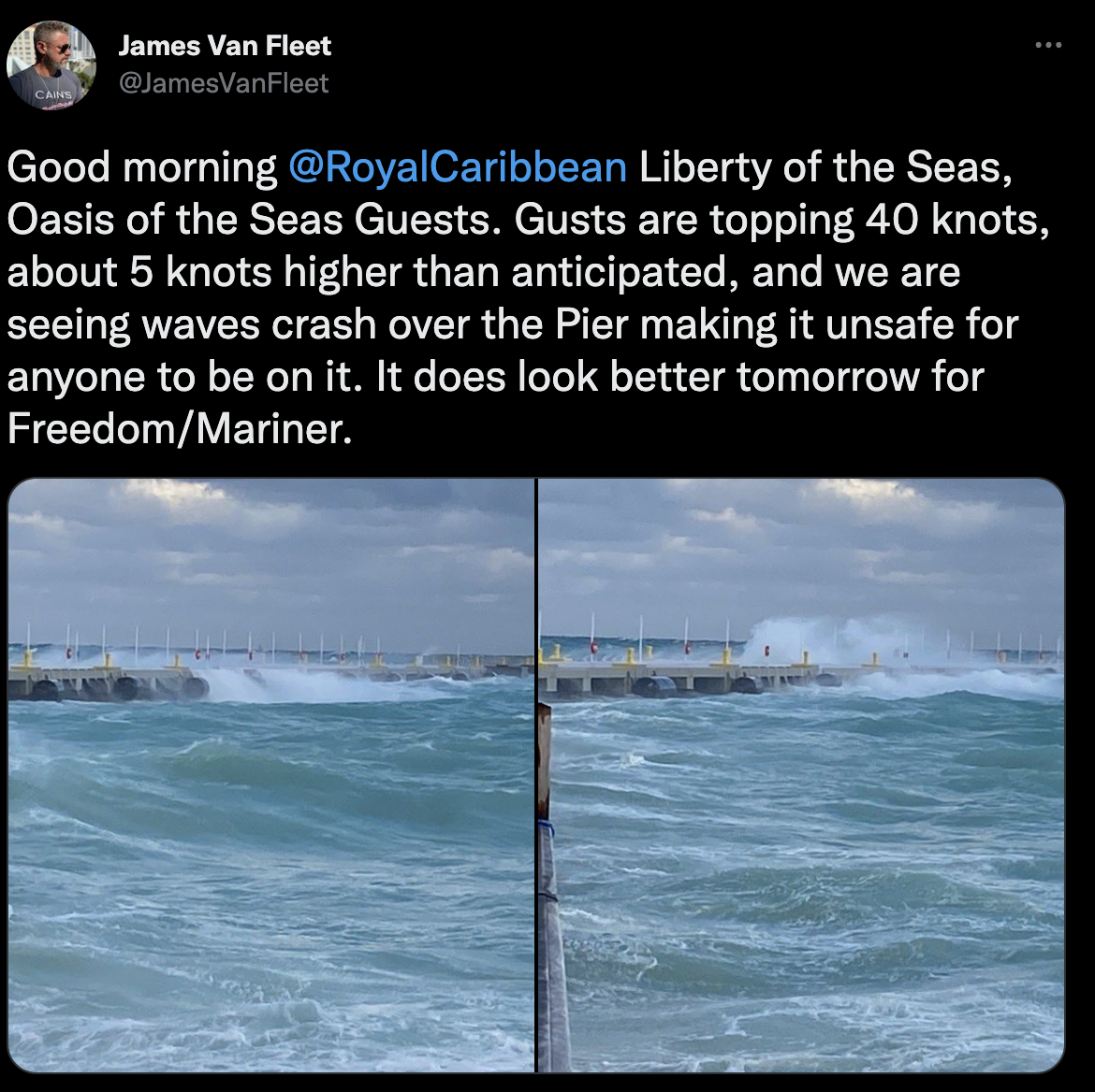 high winds in the bahamas - Royal Caribbean News and Rumors - Royal ...