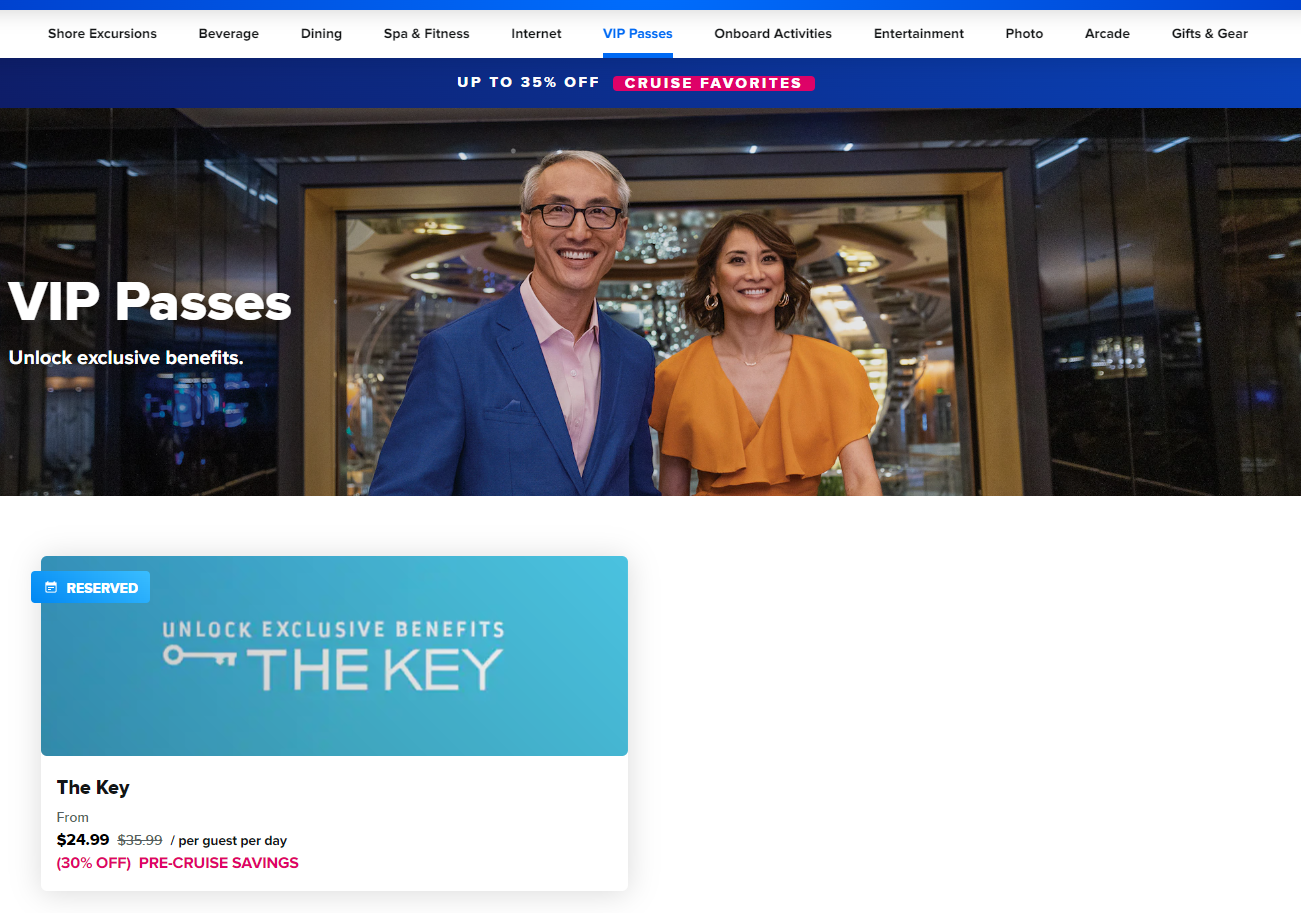 Planner Menu Chages -- VIP Passes - Royal Caribbean Discussion - Royal ...