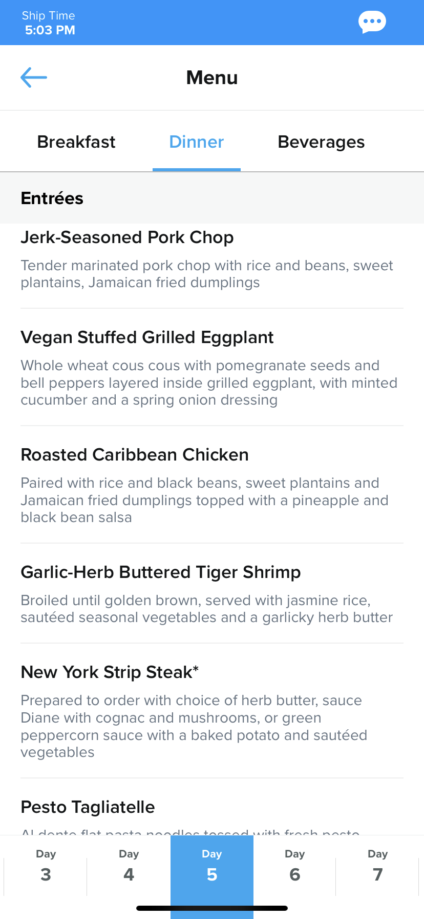 New Dinner Menus - Royal Caribbean Dining - Royal Caribbean Blog