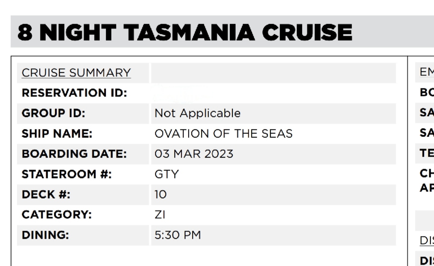 No cabin number :/ - Royal Caribbean Discussion - Royal Caribbean Blog