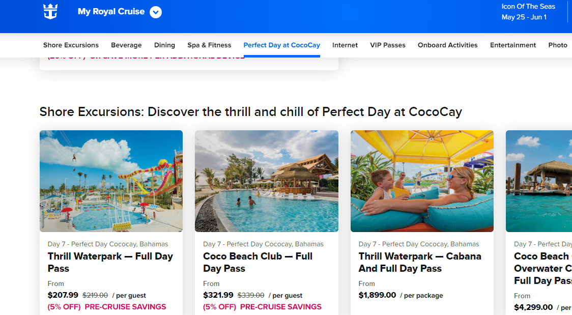 Any 2024 Coco Beach Club Day Passes for sale? A theory - Royal Caribbean News and Rumors - Royal ...
