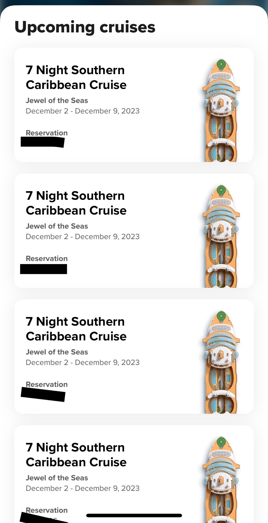 Royal Caribbean App v1.47.0 update - loving it - Royal Caribbean ...
