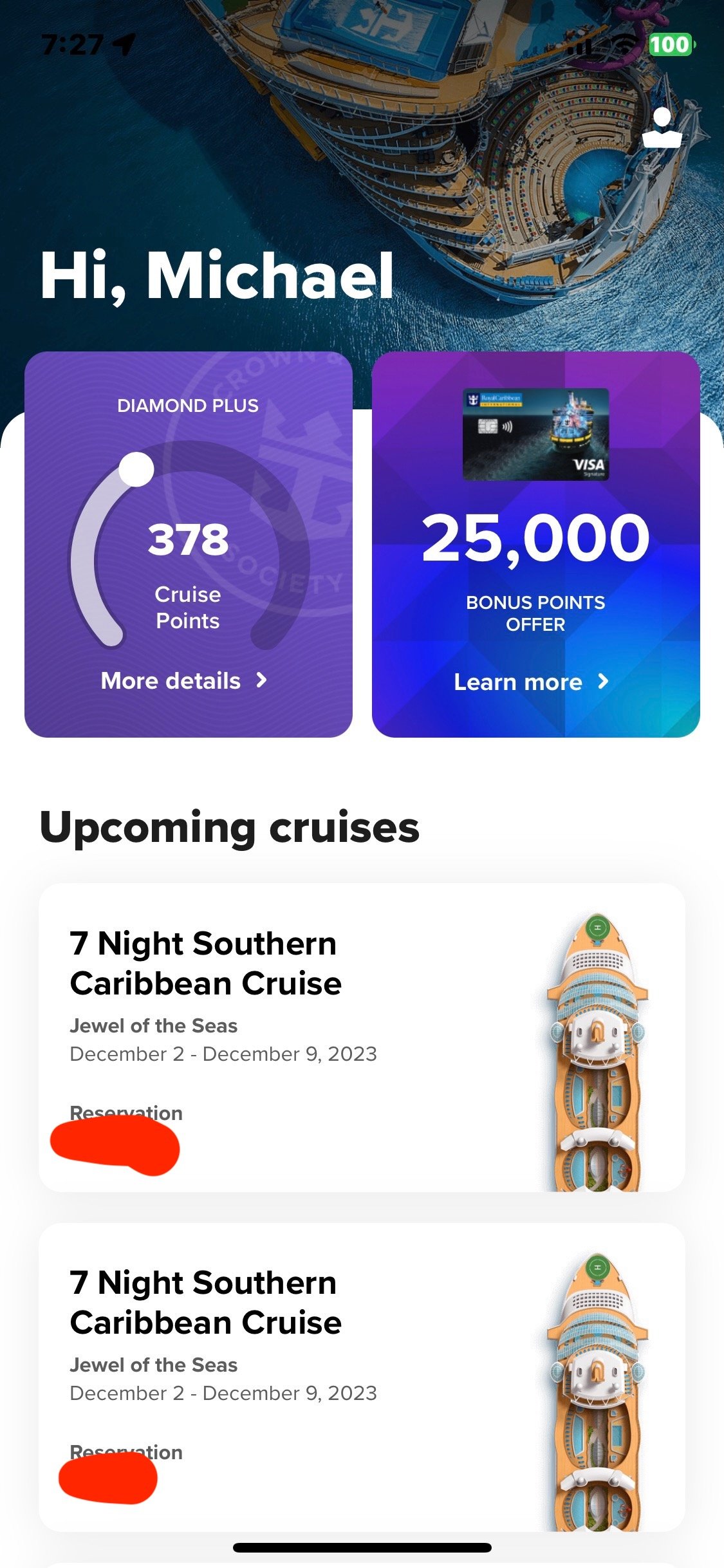 Royal Caribbean App v1.47.0 update - loving it - Royal Caribbean ...