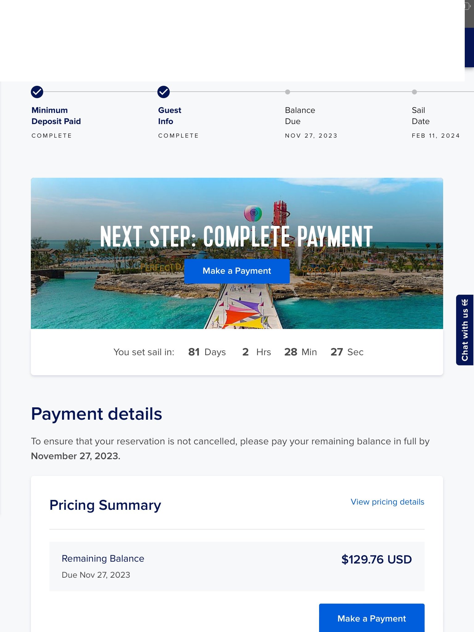 $0 balance due email - Royal Caribbean Discussion - Royal Caribbean Blog