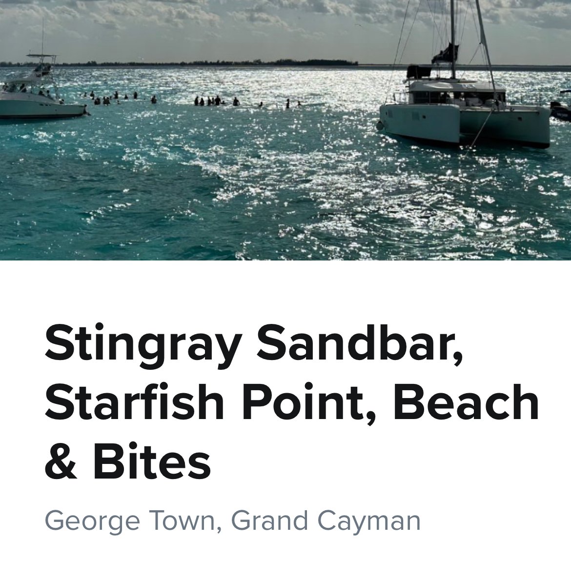 Stingray Sandbar, Starfish Point, Beach & Bites-Grand Cayman - Shore ...