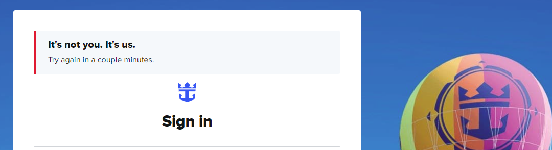 RC app/site not logging in - Royal Caribbean Discussion - Royal ...