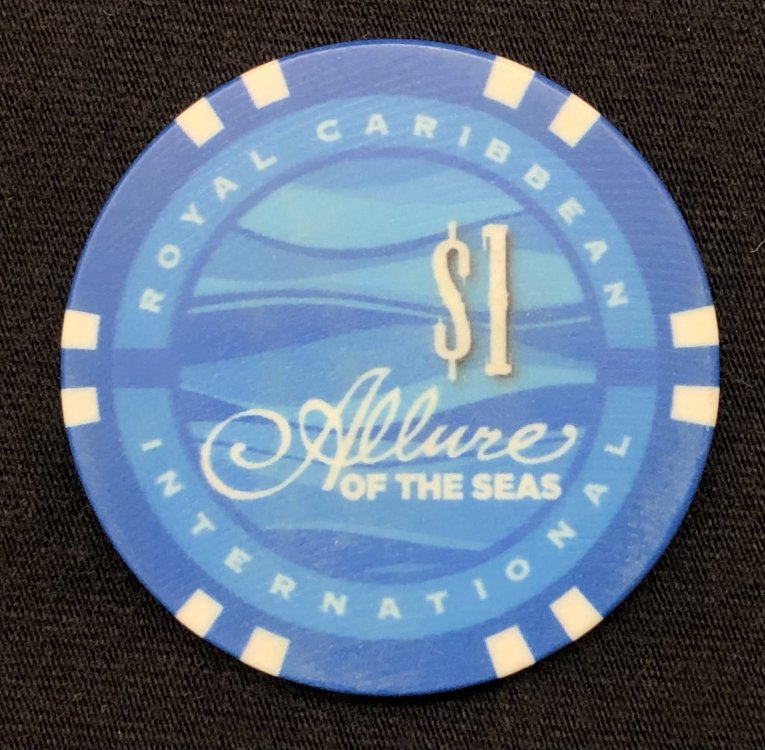 Allure of the Seas 2010 Inaugural Cruise $5 and $1 Casino Chips ...