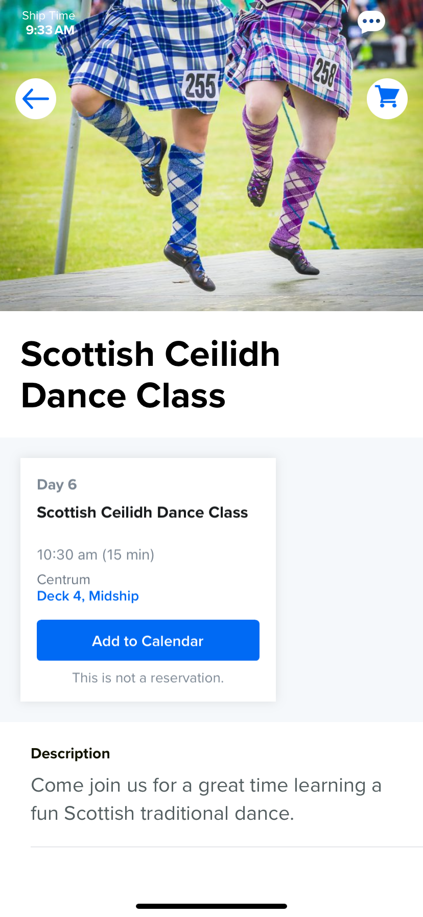 This is a 1st for us - Scottish Ceilidh Dance Class - Royal Caribbean ...