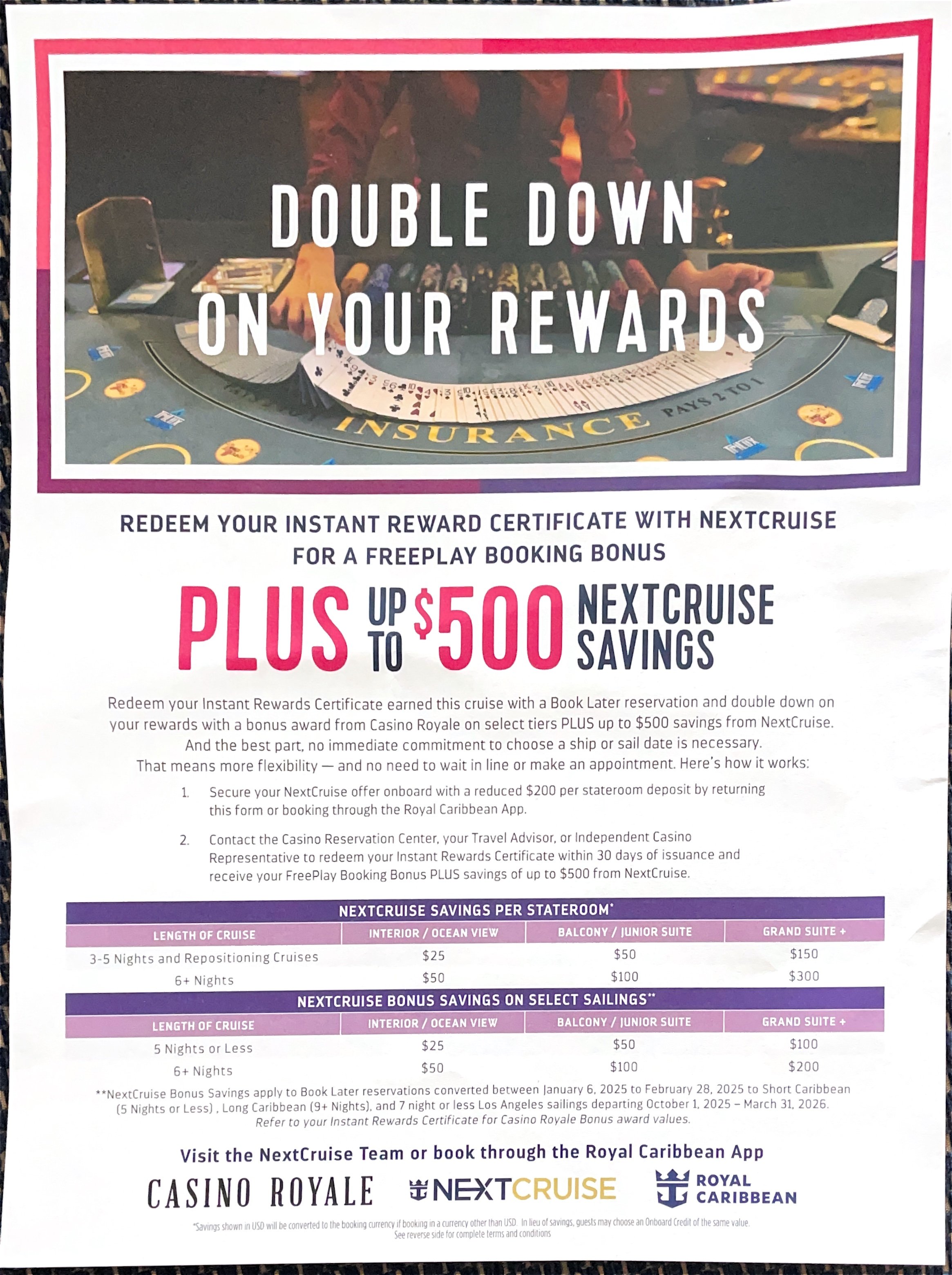 New casino next cruise booking form - Casino Royale - Royal Caribbean Blog