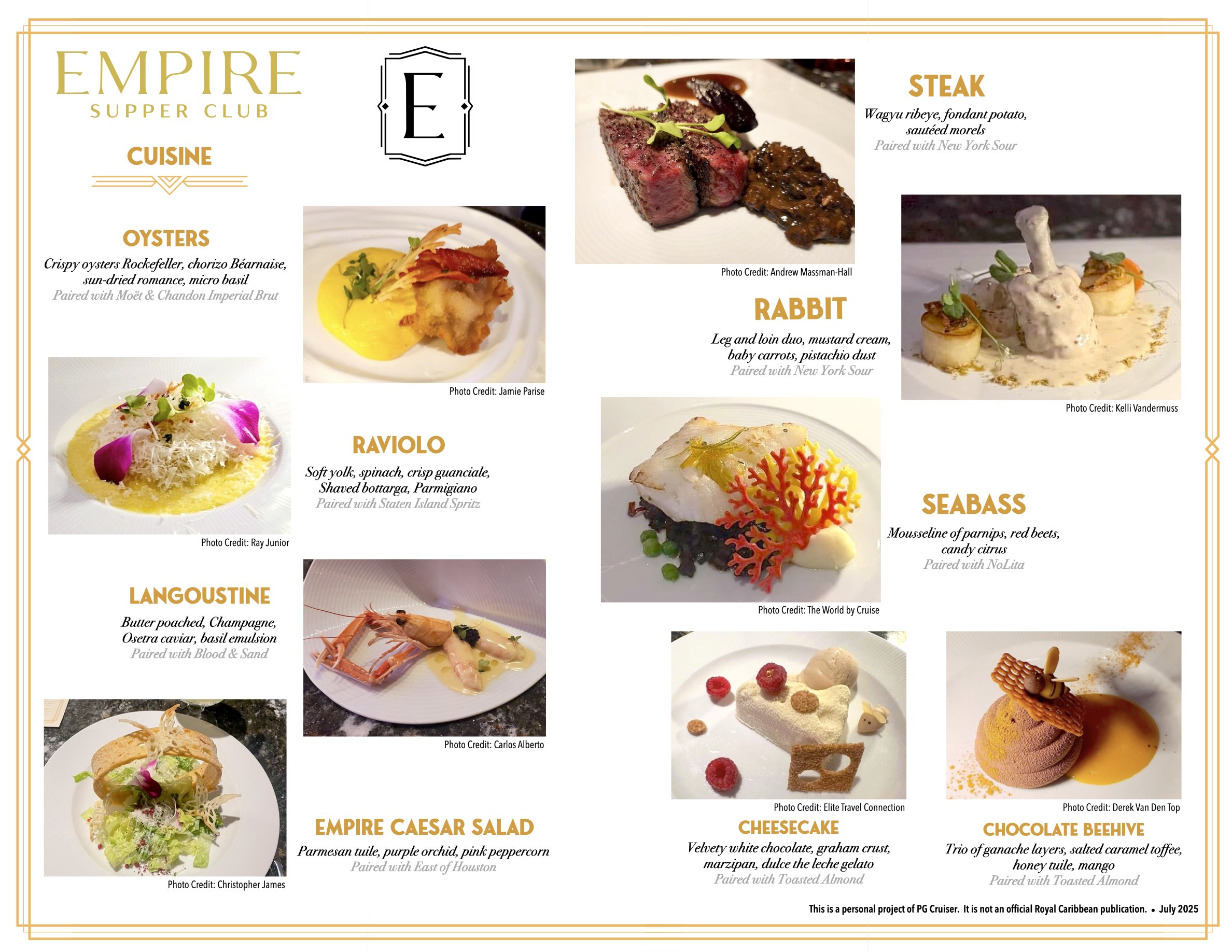 Visual Guides to Royal Caribbean Dining Menus - Page 3 - Royal ...