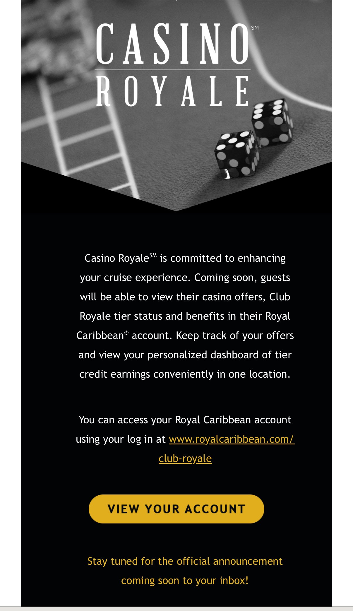 Club royale website going away? - Casino Royale - Royal Caribbean Blog