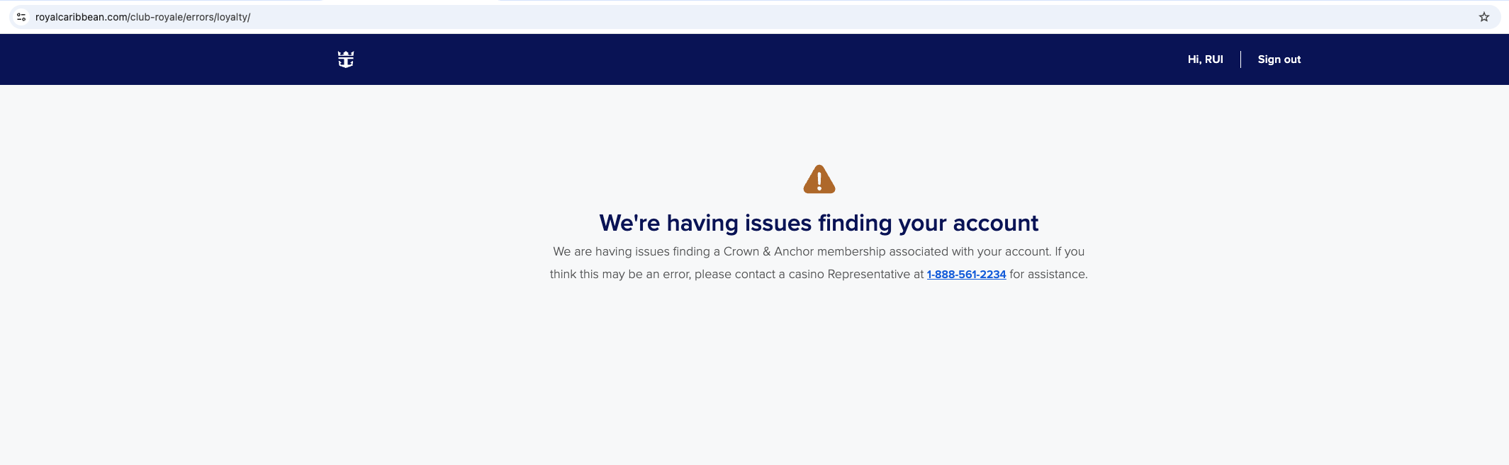 Club Royale site down - Casino Royale - Royal Caribbean Blog