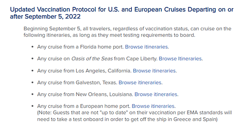 Royal Caribbean updates Covid protocols to open more sailings to ... Royal Caribbean updates Covid protocols to open more sailings to ...