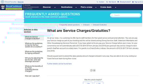 Royal Caribbean to raise gratuity amount for guests | Royal Caribbean Blog Royal Caribbean to raise gratuity amount for guests | Royal Caribbean Blog