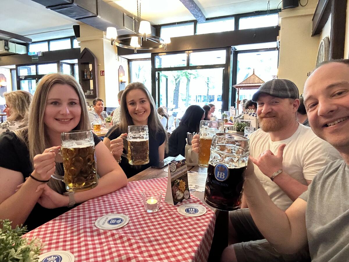 I went to a German beer garden with strangers. They picked the place ...