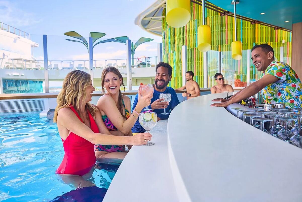 Royal Caribbean just made its swim-up bar on the world's largest cruise ...