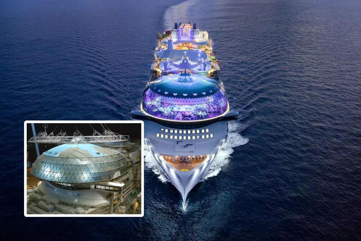See the massive record-breaking 367-ton dome Royal Caribbean added to ...